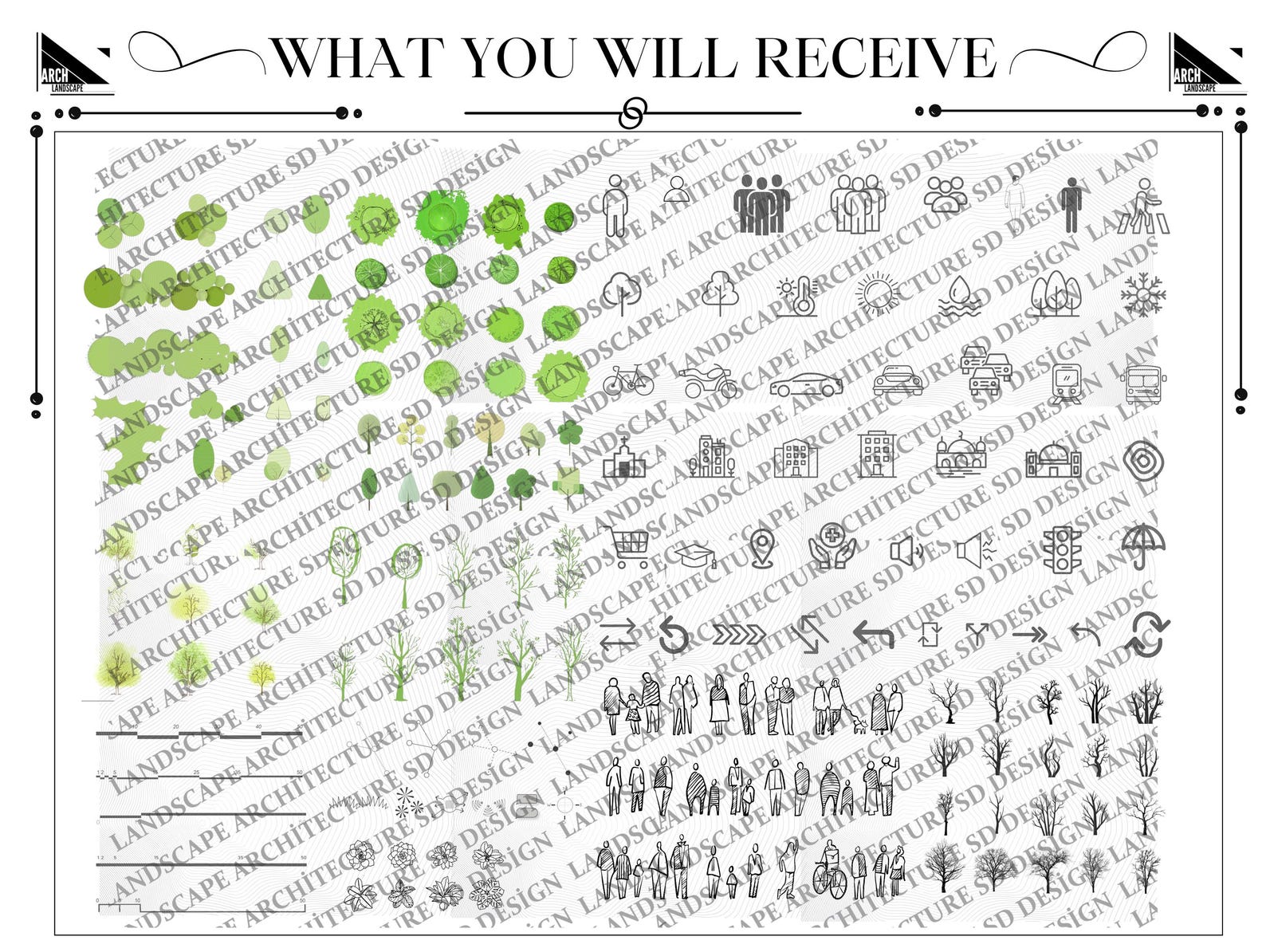 Architecture & Landscape Site Analysis Icons 350+ Essential Icons for ...