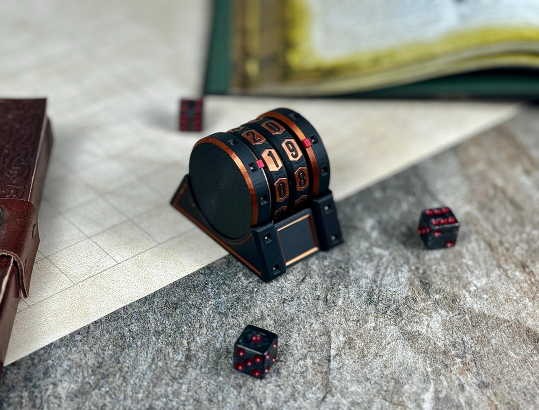 3D Printed 2 Dial Life Counter With Hidden Storage Customizable RPG ...