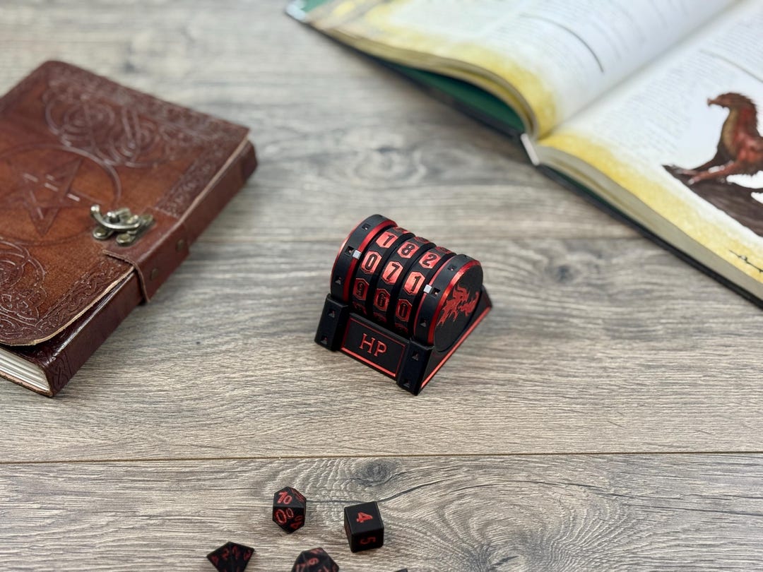 3D Printed Life Counter With Hidden Storage - Customizable RPG Health ...