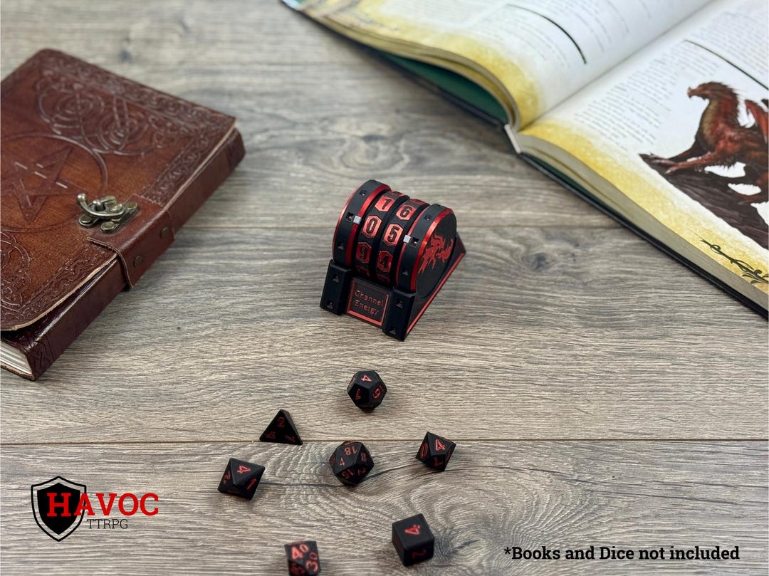 3D Printed 2 Dial Life Counter With Hidden Storage - Customizable RPG ...