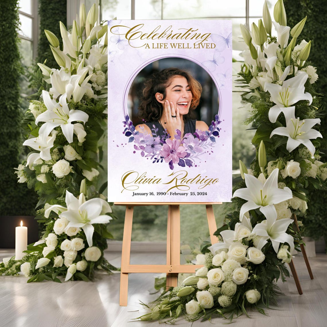 Funeral Collage Sign Photo Poster Memory Tribute, Photo Sign Funeral ...