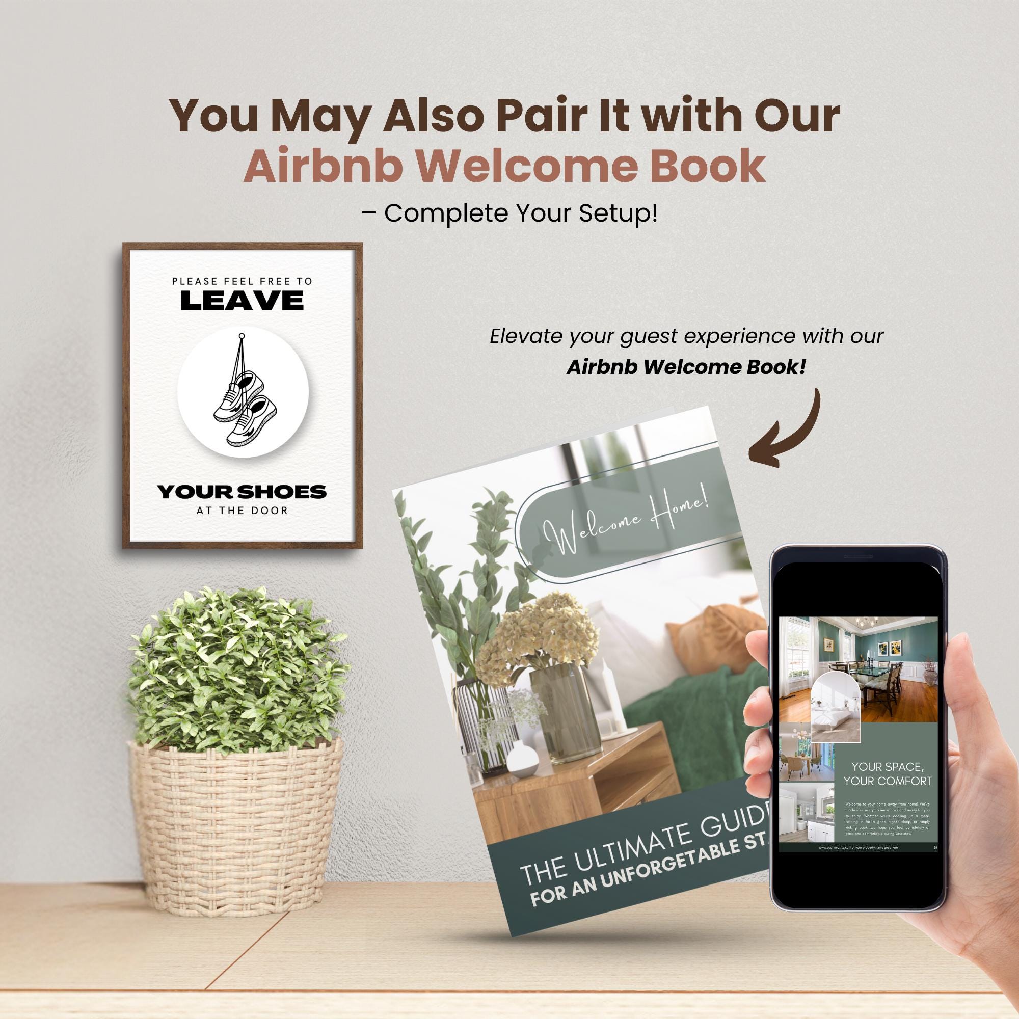 Leave Your Shoes at the Door Sign Custom Airbnb House Rules Sign No ...