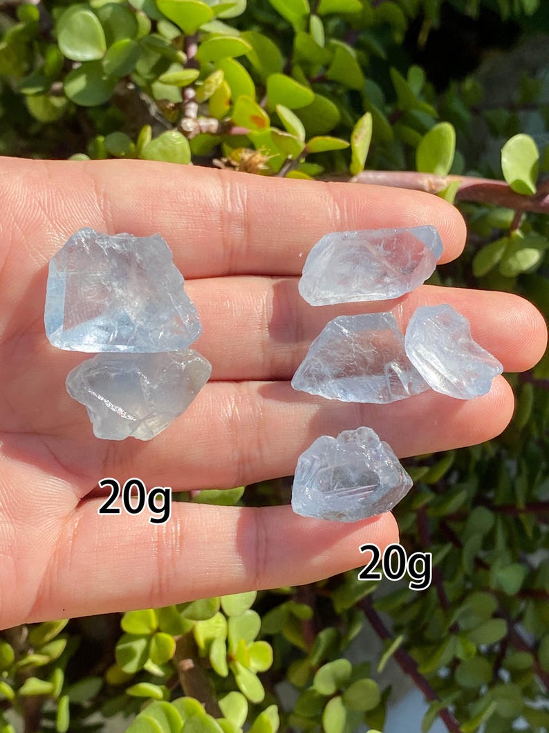 Raw Blue Topaz , Rough Gemstone for Jewelry Making , Healing Crystal ...