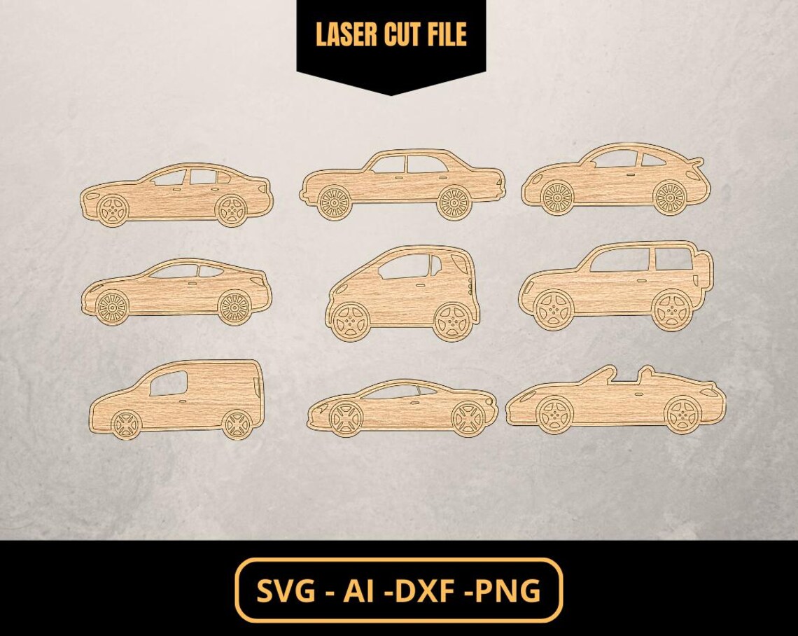 Car Vector Pack for Laser Cutting. - Etsy