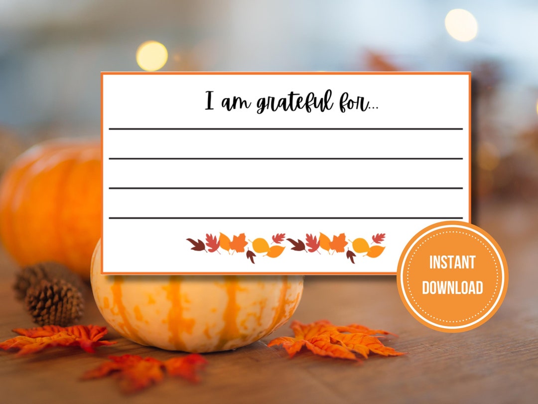 Thankful Cards Gratitude Cards Grateful Cards Printable Thankful Cards ...