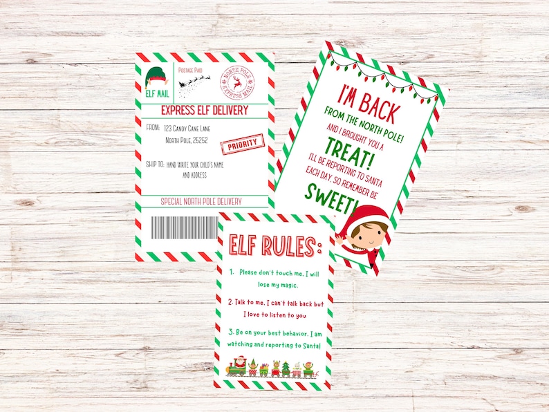 I'm Back Elf Letter Elf Arrival Letter Elf Rules Elf Postage Printable ...