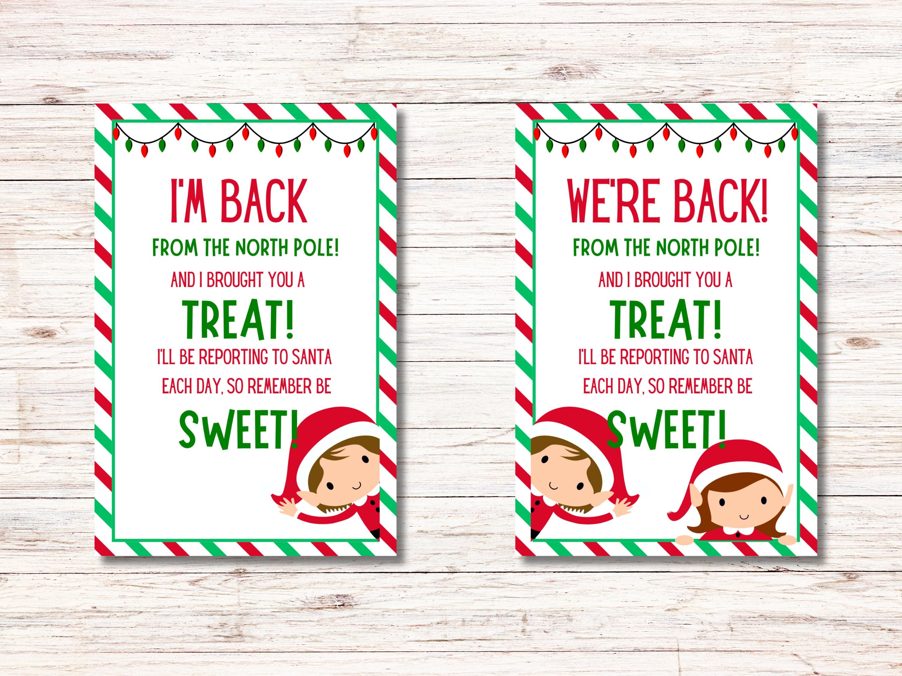 I'm Back Elf Letter Elf Arrival Letter Elf Rules Elf Postage Printable ...