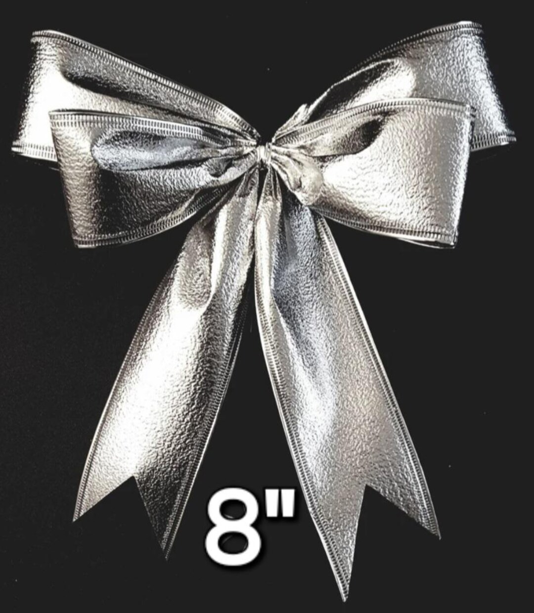 Silver Metallic Christmas Tree 8" Topper. - Etsy