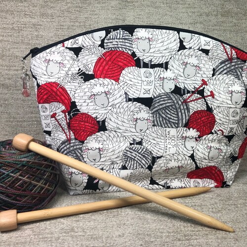 Medium Sheep Project Bag Sheep Gifts for Knitter Work in - Etsy