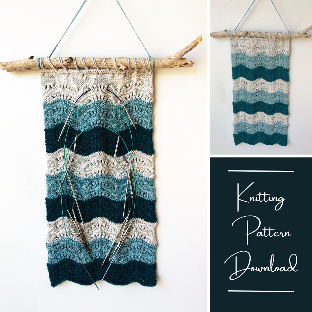 Knitting Needle Holder Knitting Pattern, Boho Wall Hanging Knitting ...