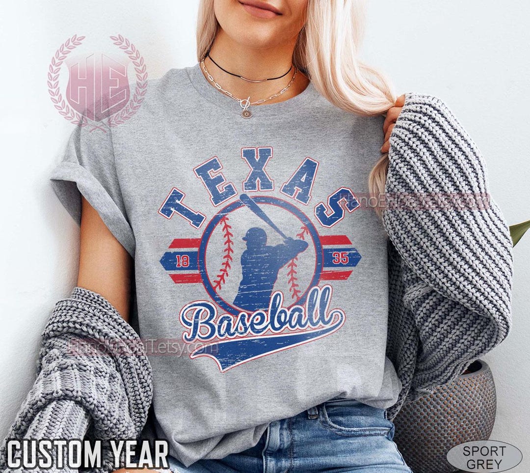 Texas Ranger Shirt, Ranger Baseball Tee, Vintage Baseball Crewneck ...
