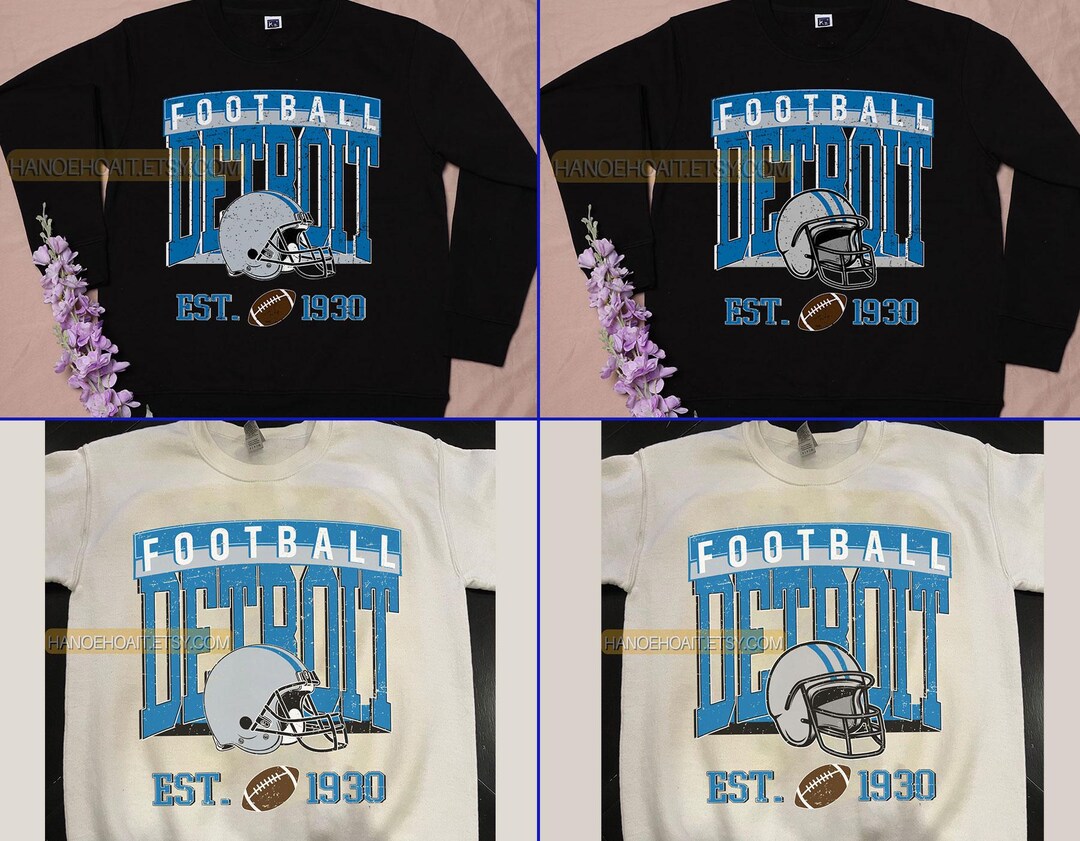 Retro 90s Detroit Football Bundle Png, Football Digital File, Football ...