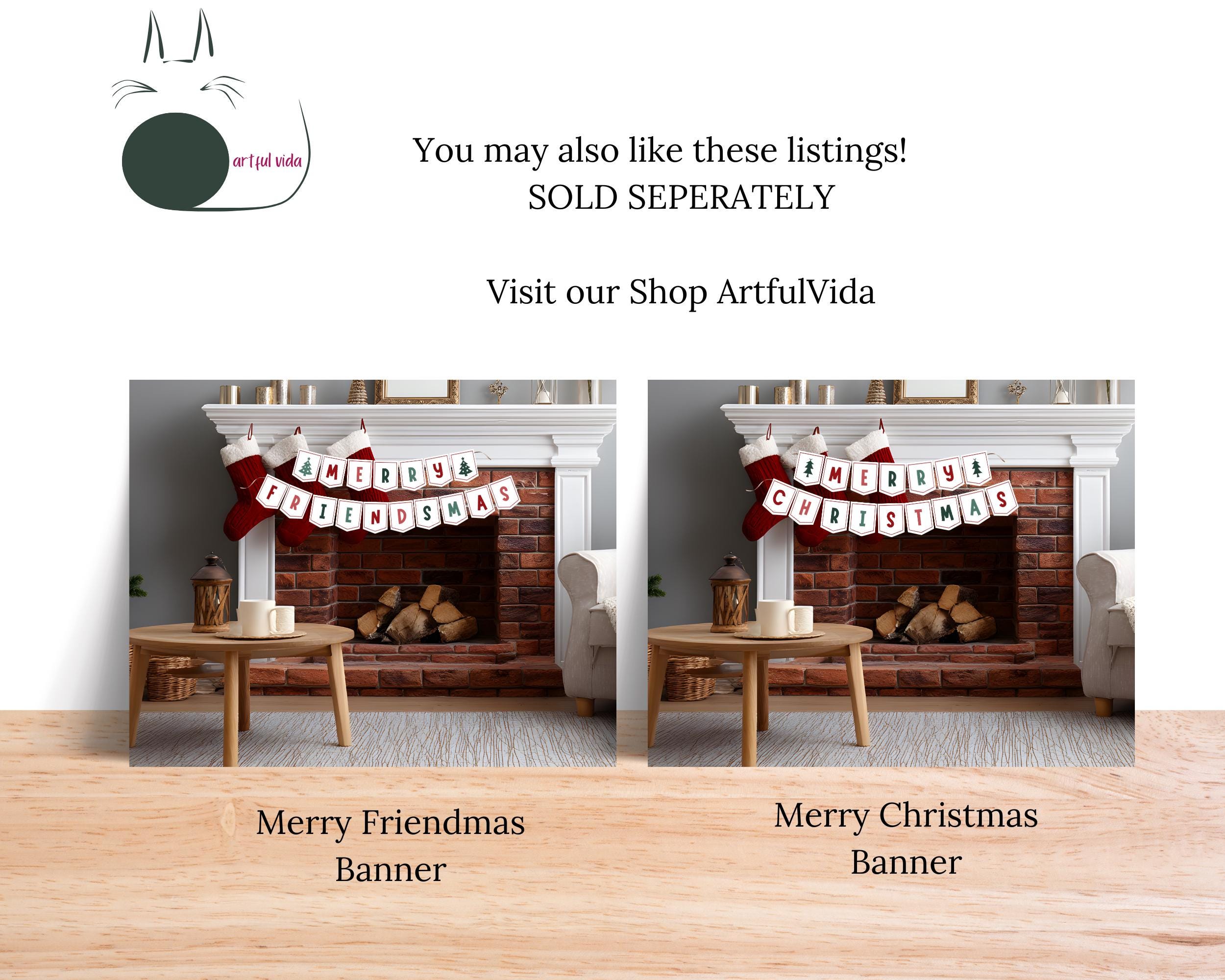 Printable Merry Christmas Banner Featuring Red and Green Christmas ...