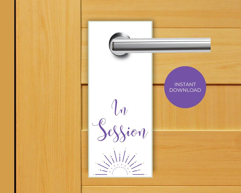 IN SESSION Door Sign, Printable Door Sign, Door Handle Sign, Do Not ...