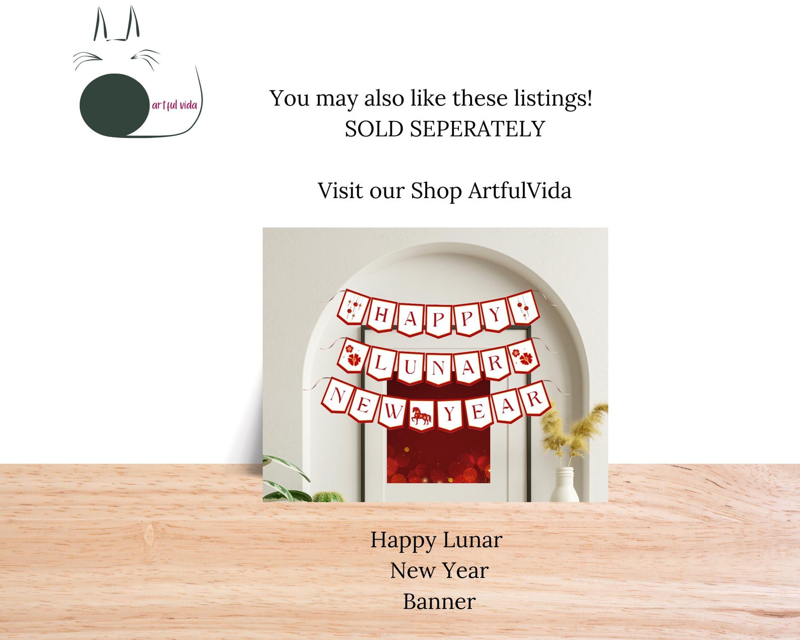Printable Happy Lunar New Year Banner, Year of the Horse 2026 ...