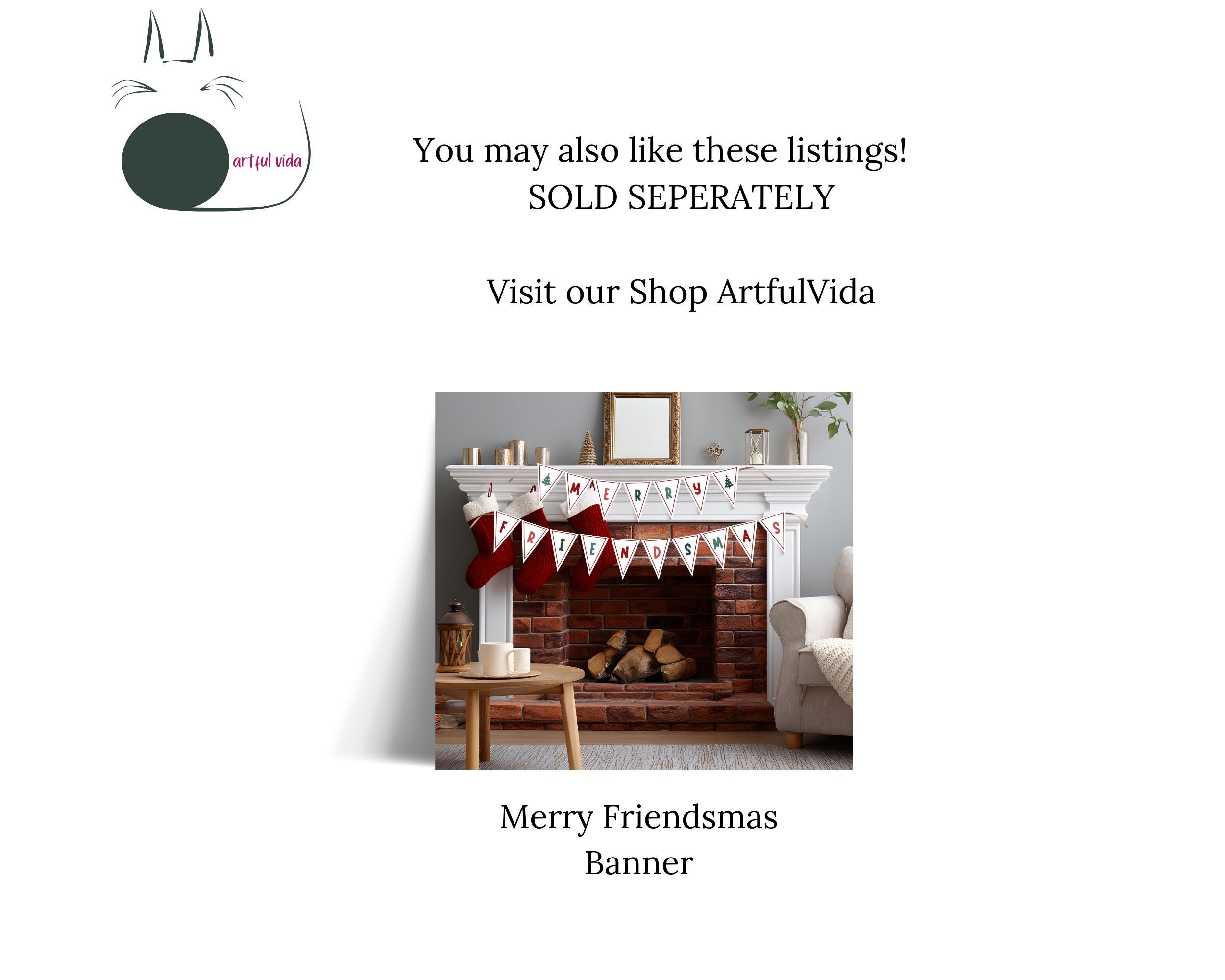 Printable Merry Christmas Banner Featuring Red and Green Christmas ...