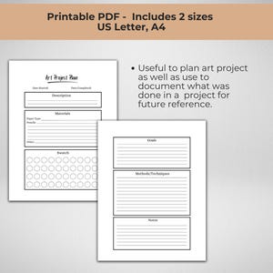 Colored Pencil Art Project Planner, Art Project Organizer, Creative ...