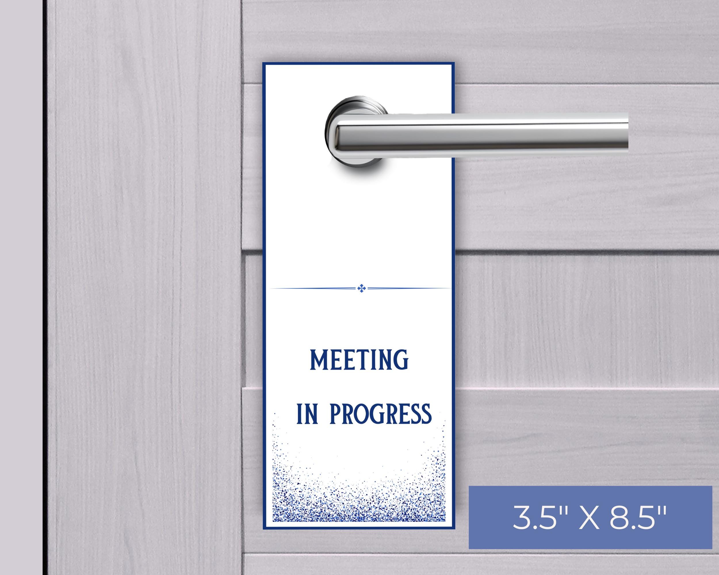 Meeting in Progress Door Sign, Printable Door Sign, Meeting in Session ...