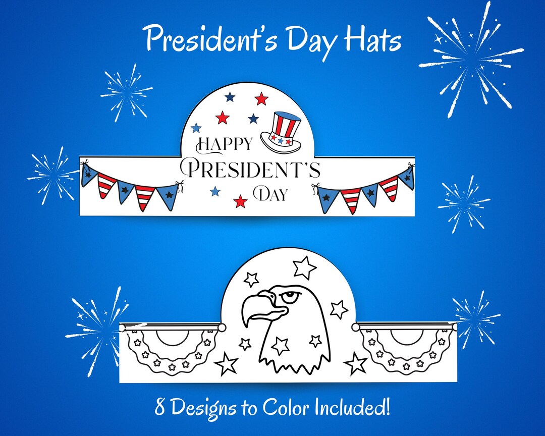 Presidents Day Hat to Color, Presidents Day Paper Crown Craft ...