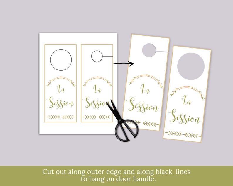 IN SESSION Door Sign, Printable Door Sign, Door Handle Sign, Do Not ...