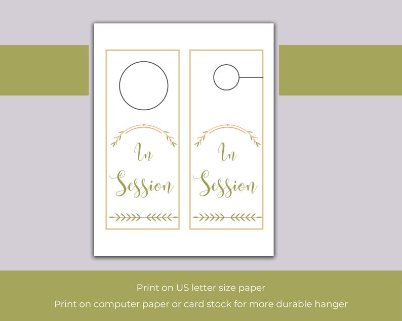 IN SESSION Door Sign, Printable Door Sign, Door Handle Sign, Do Not ...