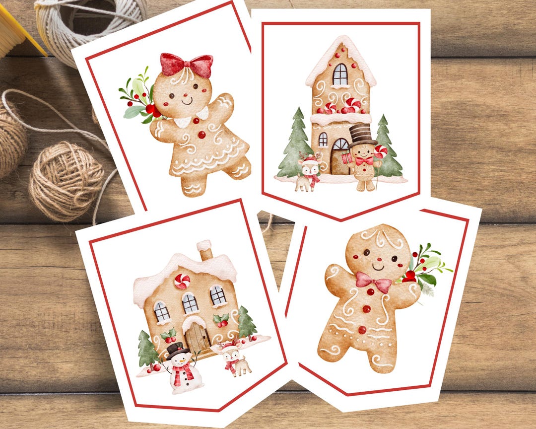 Printable Gingerbread Christmas Banner, Gingerbread Christmas Decor ...