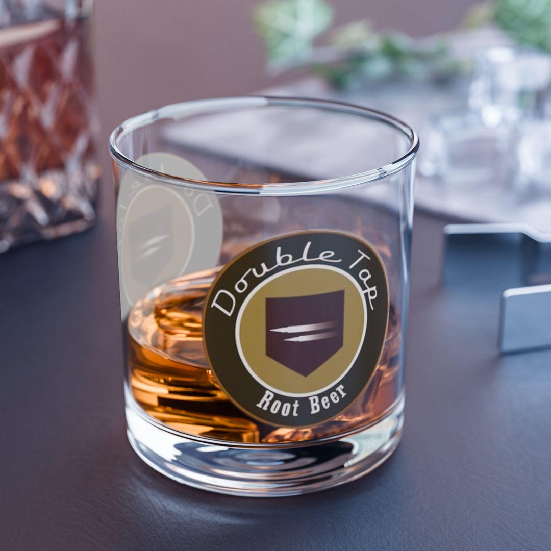 Double Tap Root Beer-themed 10oz Rocks Glass – Fun, Unique Drinkware ...