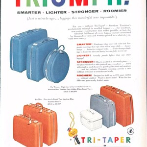 1955 Philco Radio Christmas & American Tourister Suitcase Magazine Ads ...
