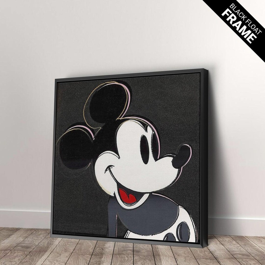Mickey Mouse Square Pop Art Canvas Wall Art Print. High Quality Free ...