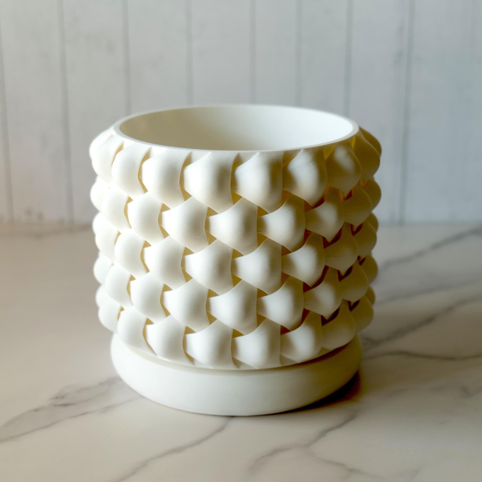 3D Printed Planter Pot With Tray: Modern Home Decor - Etsy