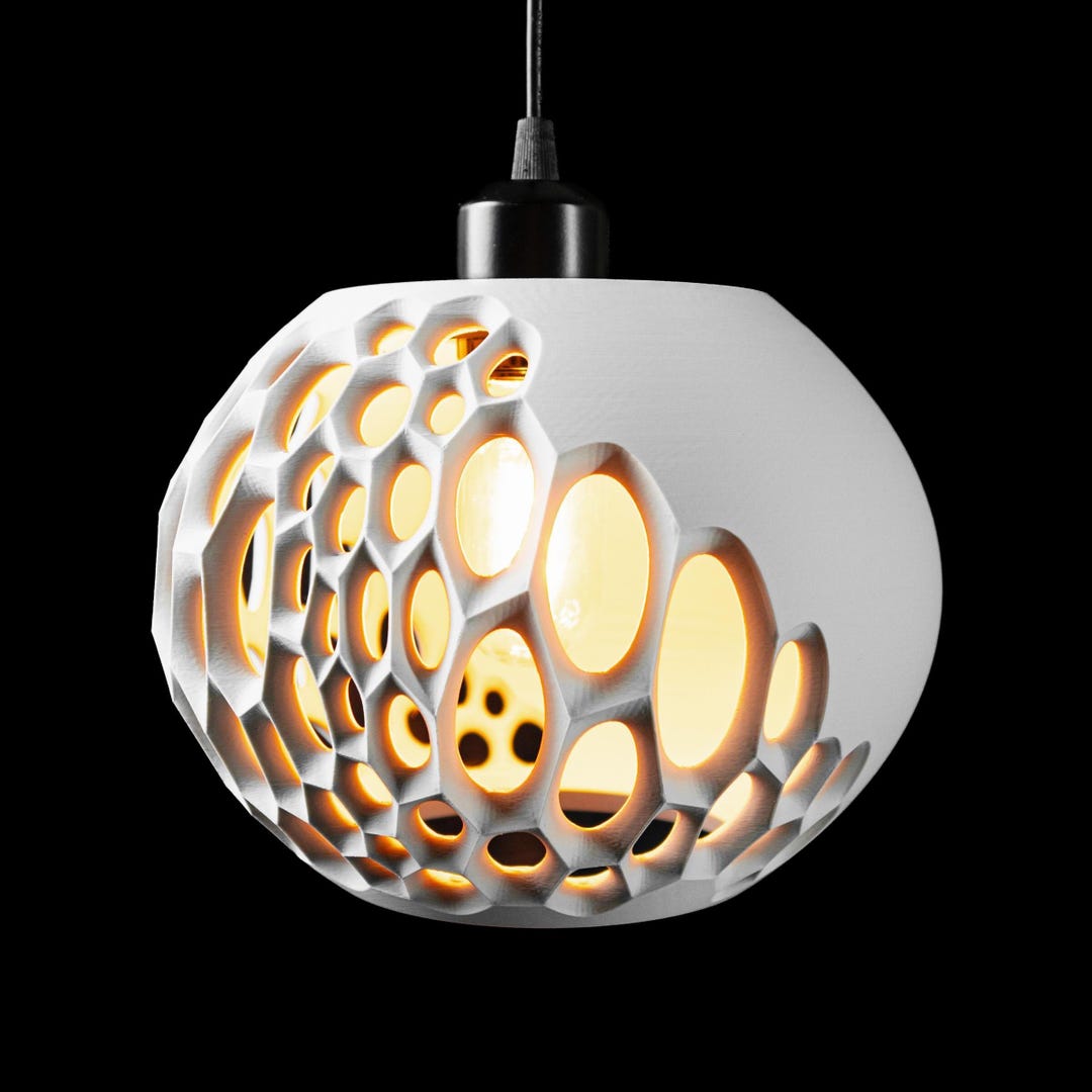 3D Printed Pendant Light: Modern Geometric Hanging Lamp - Etsy