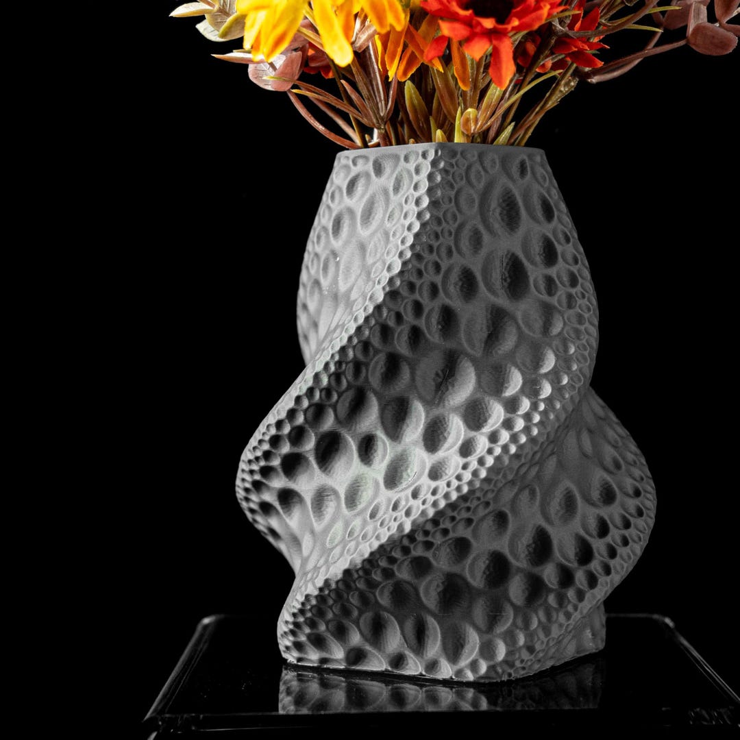 3D Printed Moon Flower Vase: Modern Lunar Decor (6", 8", 10") - Etsy