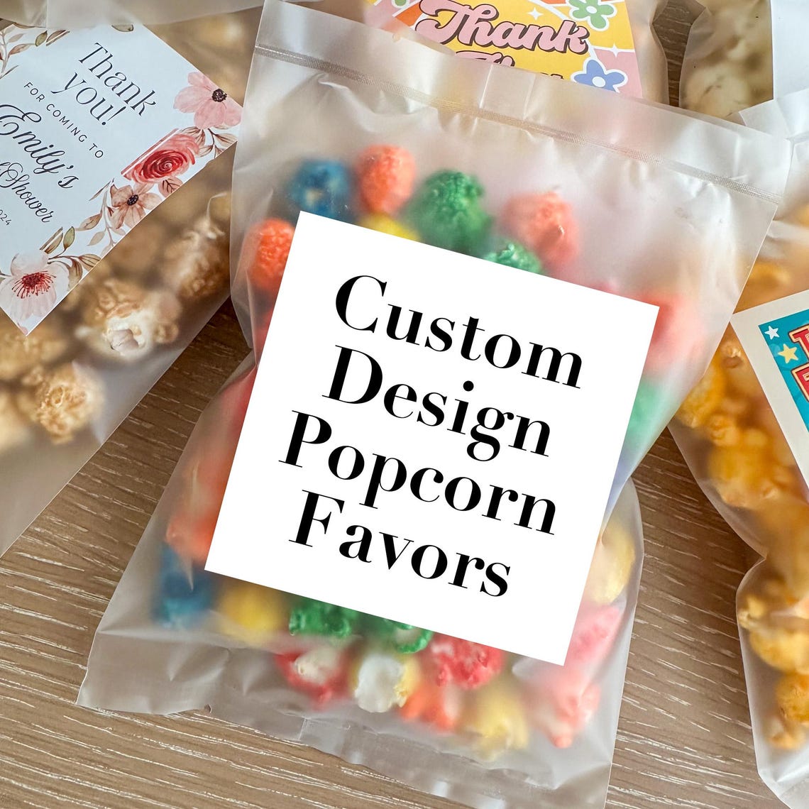 Popcorn Included CUSTOM Popcorn Party Favors | Customized Popcorn ...