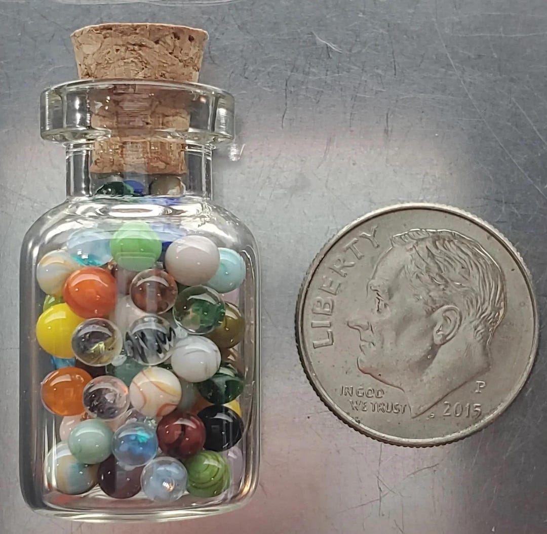 About 80 Miniature Glass Marbles by J. R. and Rebecca Hooper - Etsy