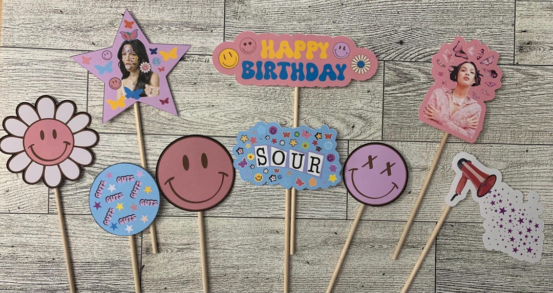 Guts/sour O.R. Cake Topper Set. Customize Birthday Message. - Etsy