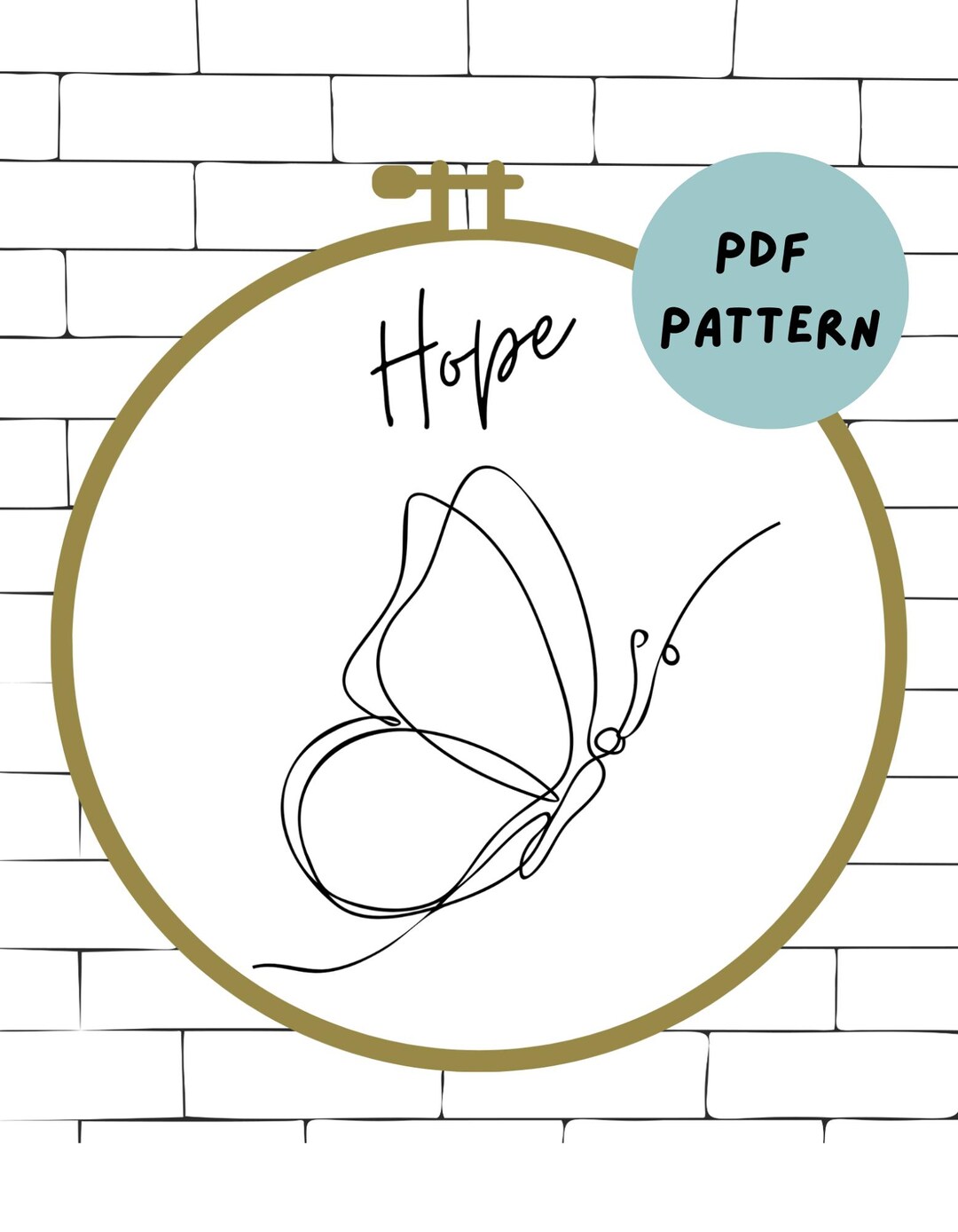 Butterfly Embroidery PDF Pattern File. Simple Butterfly Pattern ...