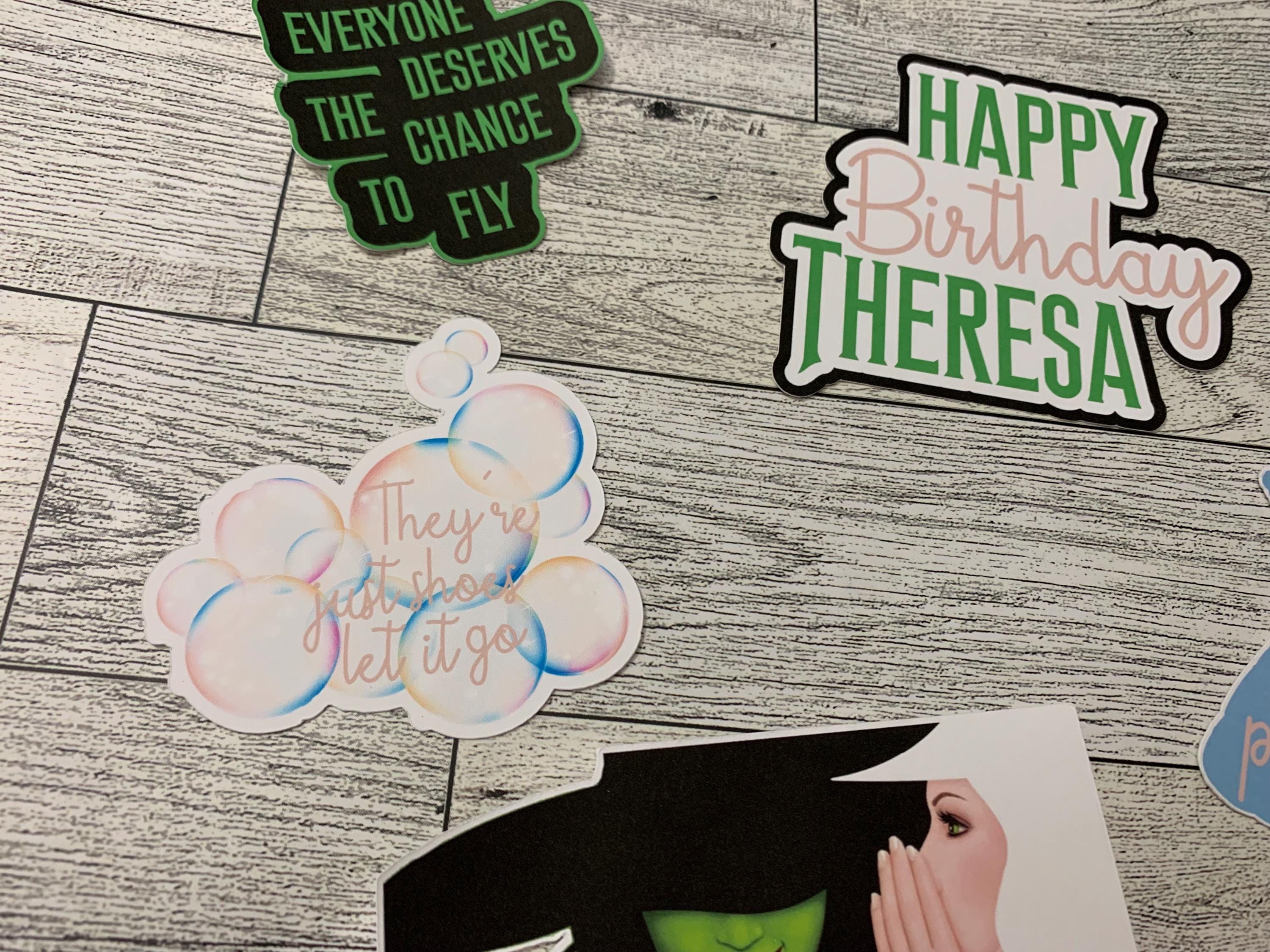 Defy Gravity Cake Topper Set. Custom Birthday Message. Wicked - Etsy