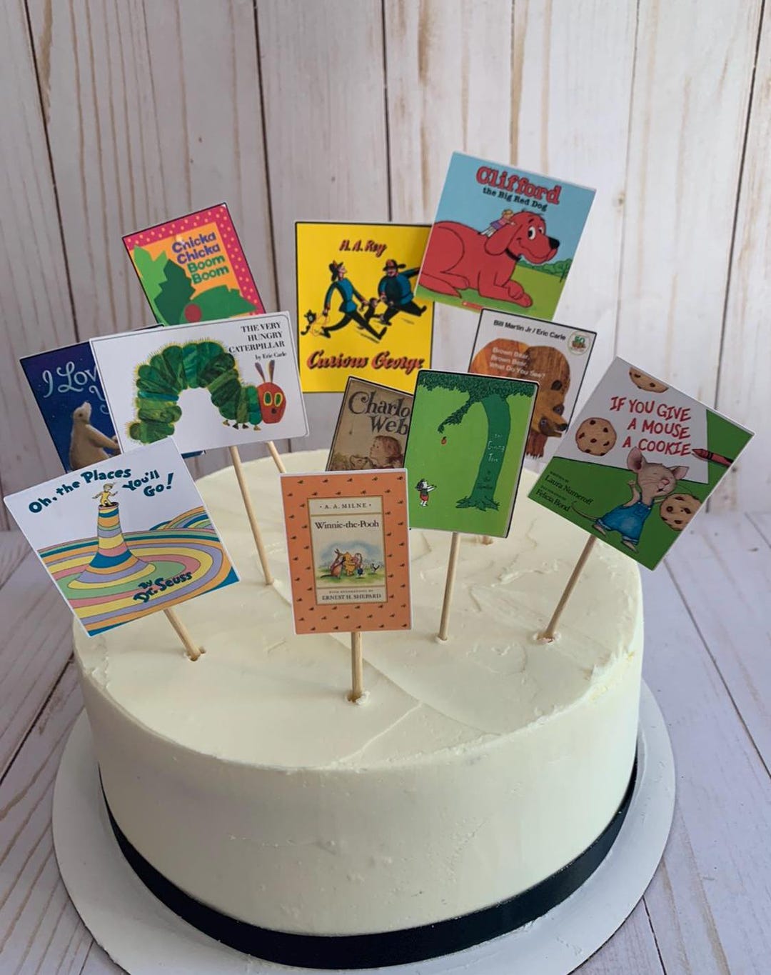 Children's Book Cake Topper Set. Choose 12 Books. - Etsy
