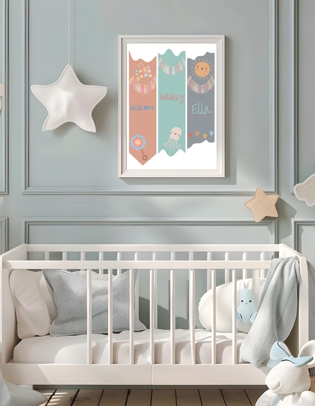 Customizable Welcome Baby Boho Digital File. Boho Baby Design ...
