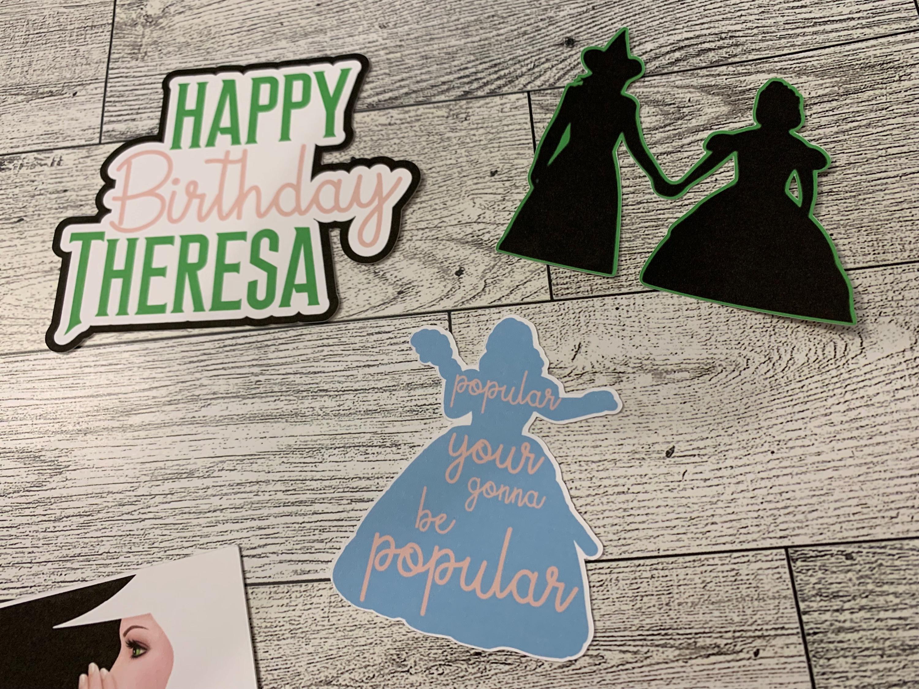 Defy Gravity Cake Topper Set. Custom Birthday Message. Wicked - Etsy