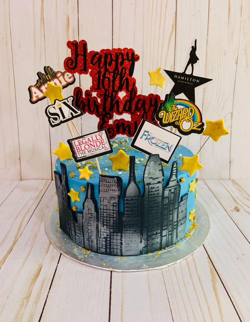 Broadway Musical Cake Topper Set. Can Customize Broadway Shows. Custom ...