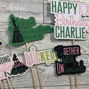 Defying Gravity: Glinda and Elphaba Cake Topper Set. Customize Birthday ...