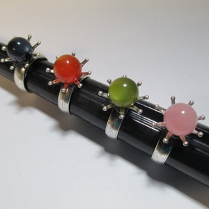 Vintage 60's Moonglow Lucite Adjustable Ring - Etsy