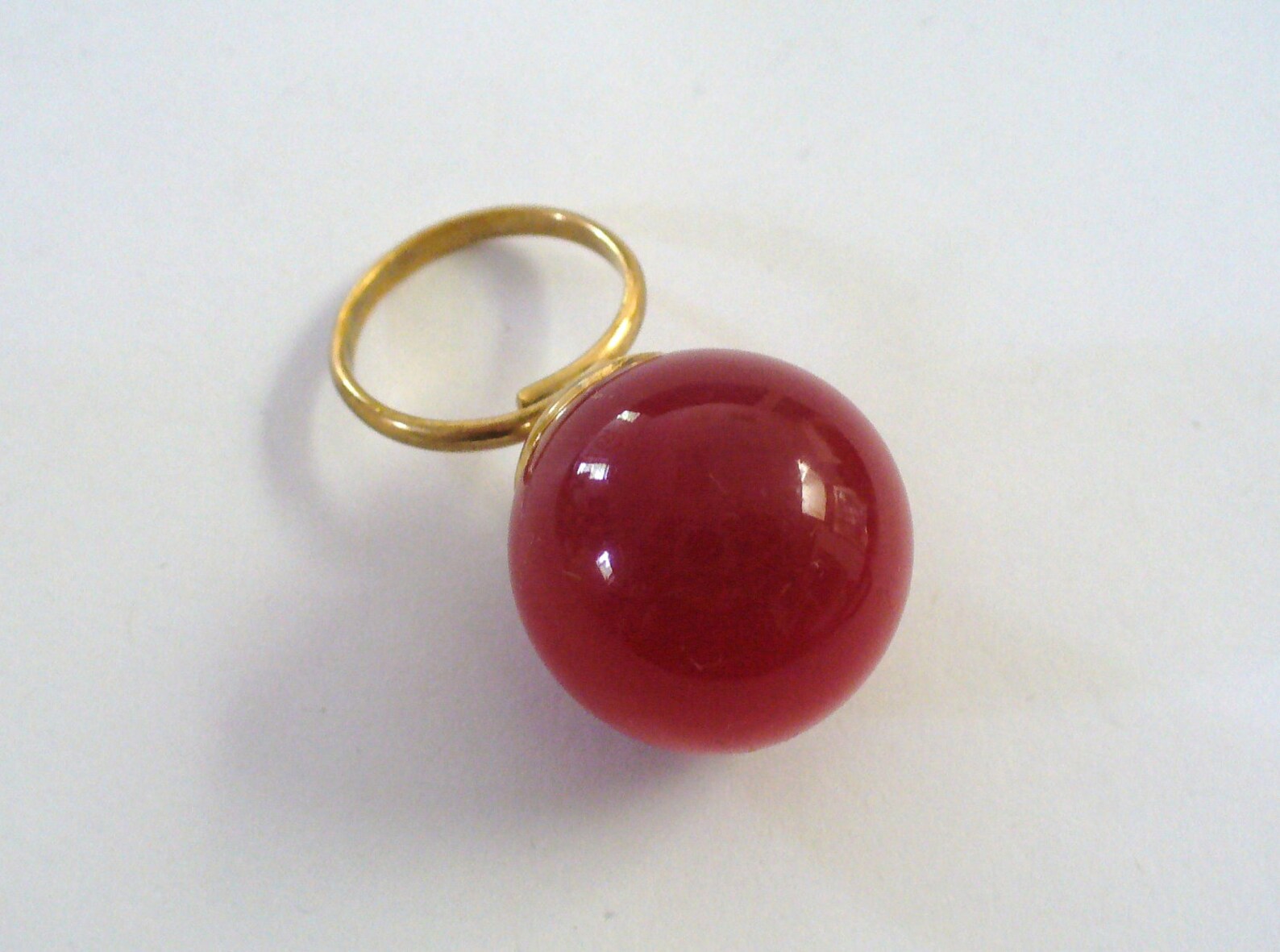 Vintage 60s Lucite Moonstone Ring DEADSTOCK Red - Etsy