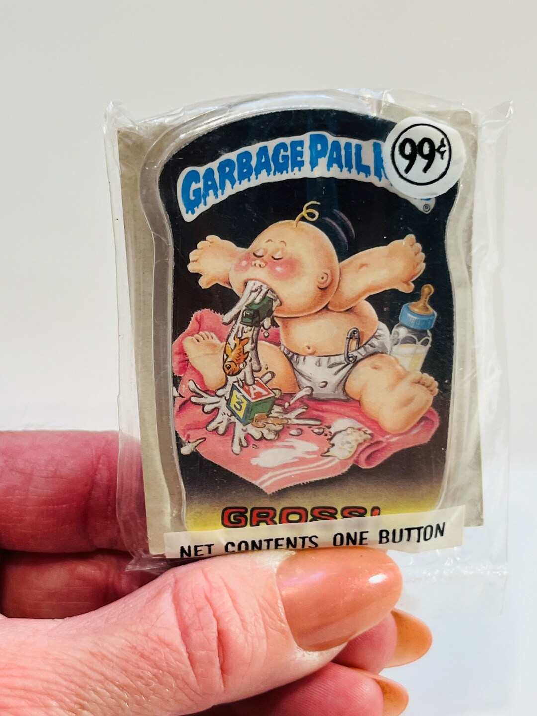 Original Vintage 1980s Garbage Pail Kids Button Badge Pin DEADSTOCK - Etsy