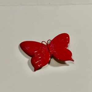 Vintage 1980s Bright Red Butterfly Hair Clip Barrette - Etsy