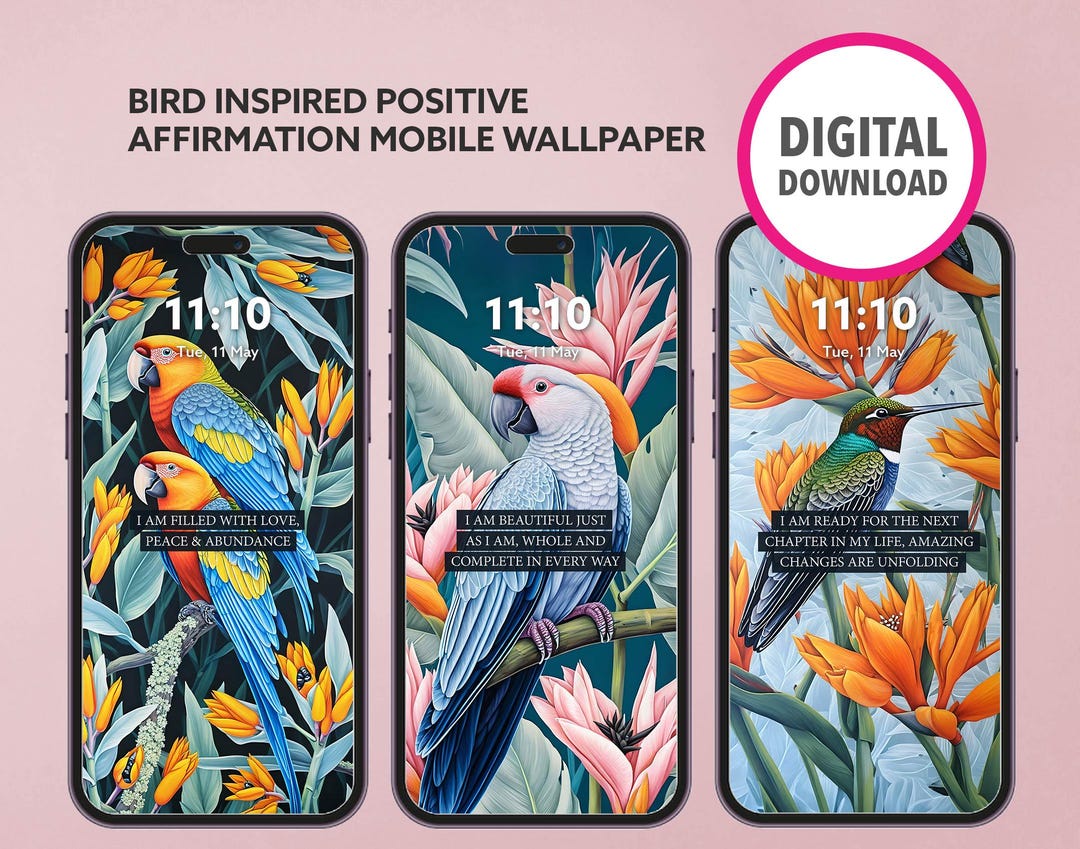 Affirmation Mobile Wallpaper Birds Smartphone Wallpaper Positive ...