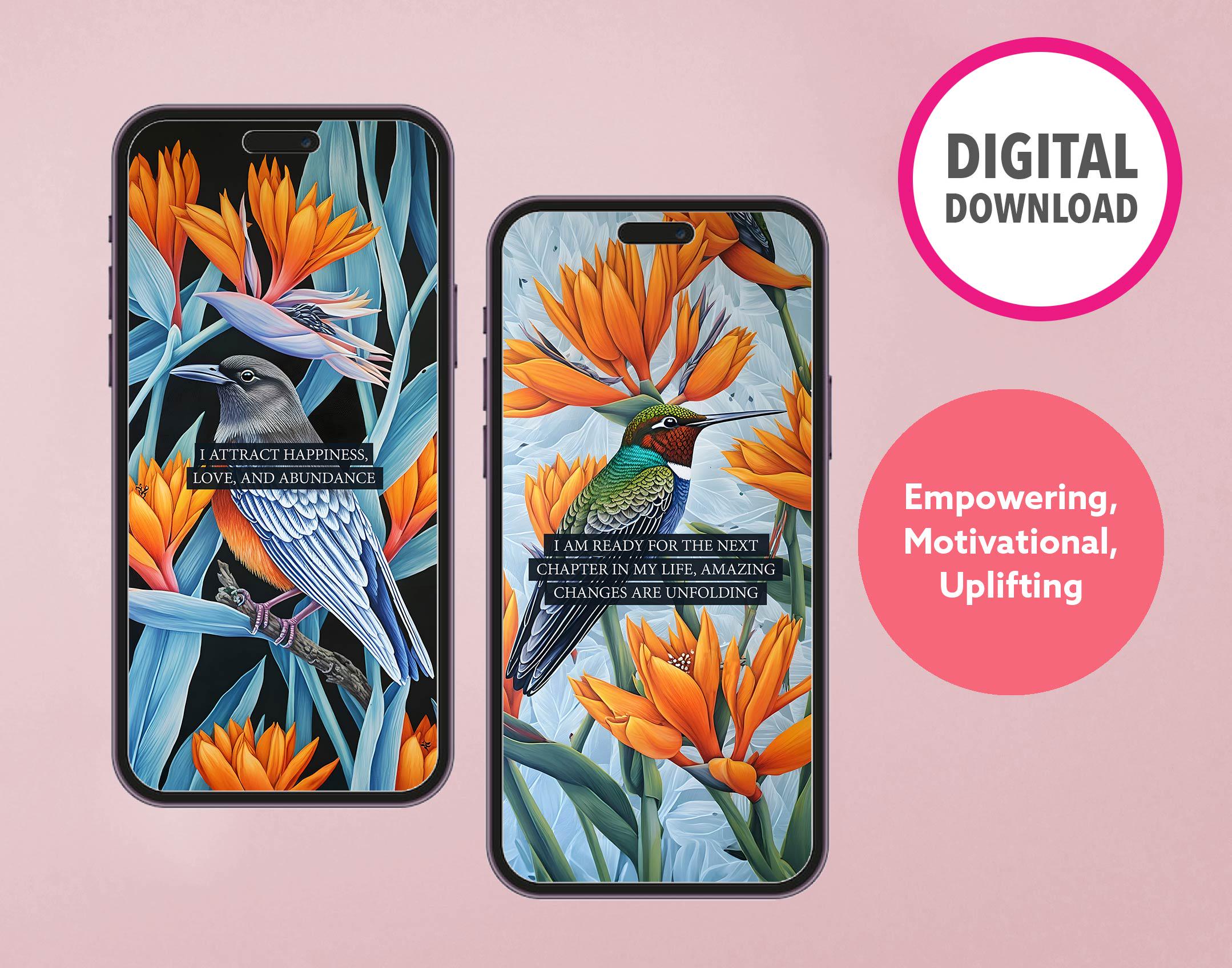 Affirmation Mobile Wallpaper Birds Smartphone Wallpaper Positive ...