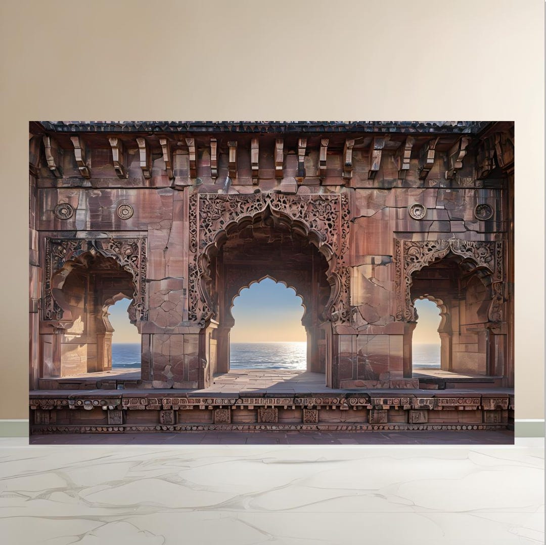 Indian Wedding Backdrop | Mughal Sandstone Archway | Digital Download 2 ...