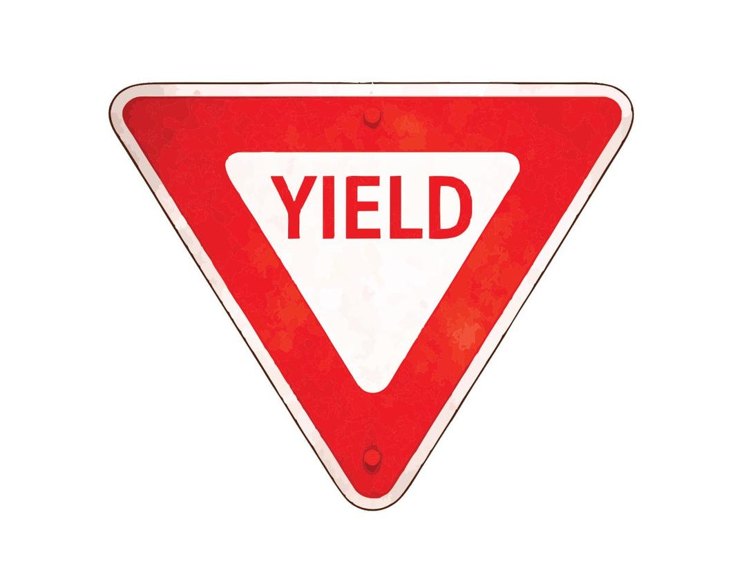 Race Track Yield Sign Cutout | Racing Party Decor | Kids Birthday ...